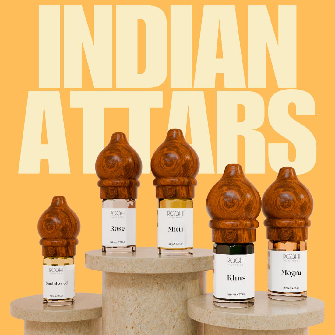 Traditional Indian Attars | Discovery Set | Set Of 5 | Handcrafted in ...